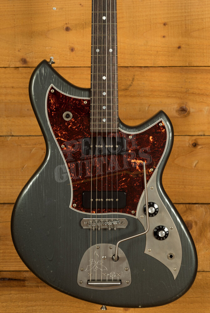 Novo Nucleus Serus J | Charcoal Frost - Tortoise Shell Pickguard