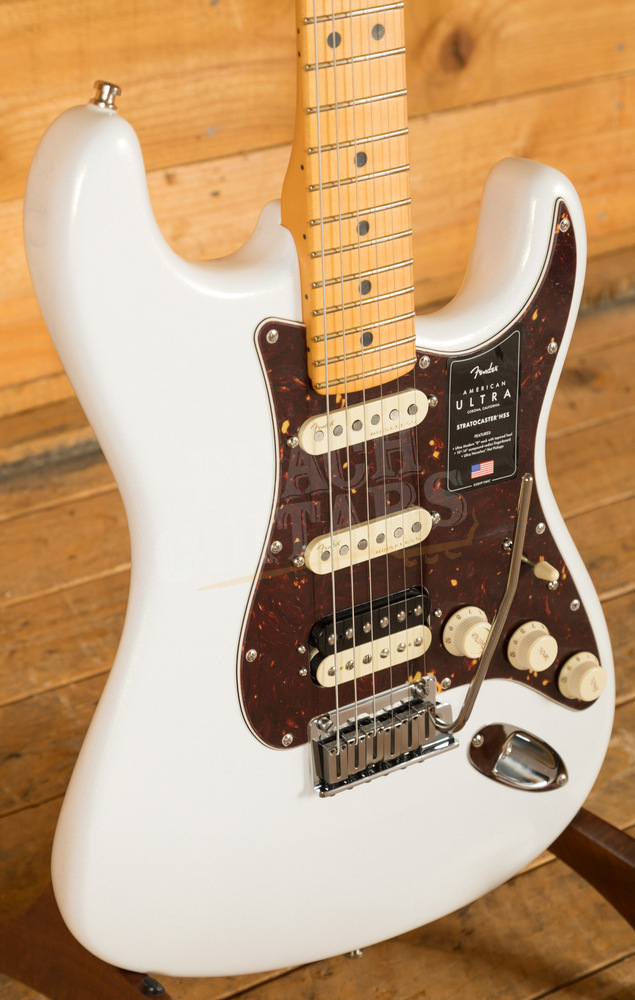 Fender Ultra Stratocaster HSS Arctic Pearl - Peach Guitars