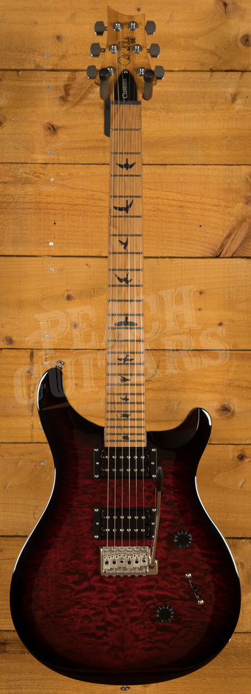 PRS SE Custom 24 Quilt Fire Red Torrified Maple Neck Ltd - Peach Guitars