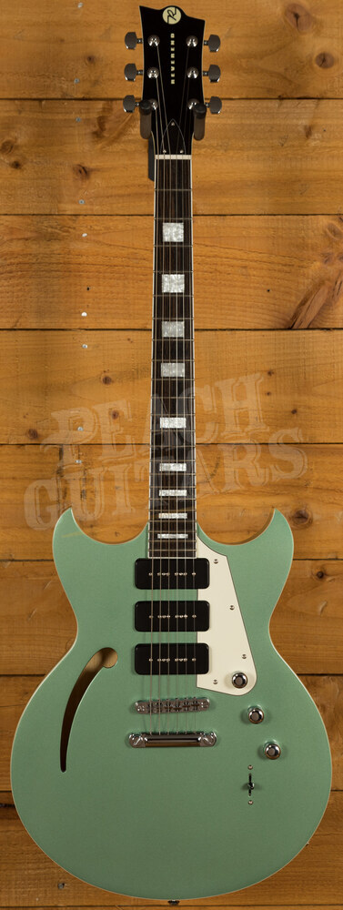 Reverend Manta Ray 390 - Metallic Alpine - Peach Guitars