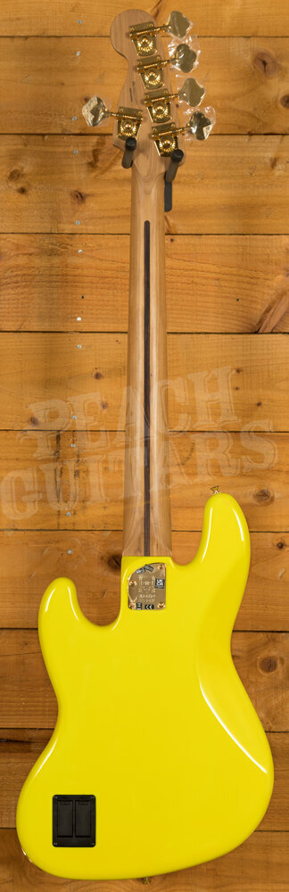 Fender MonoNeon Jazz Bass V | Maple - Neon Yellow