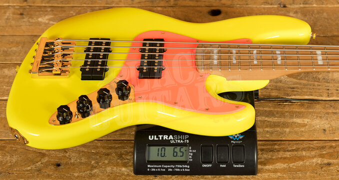 Fender MonoNeon Jazz Bass V | Maple - Neon Yellow