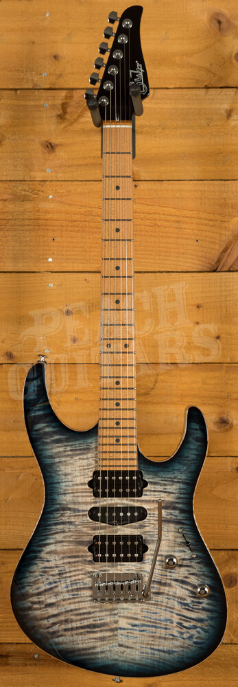 Suhr Modern Plus Faded Trans Whale Blue Burst Maple