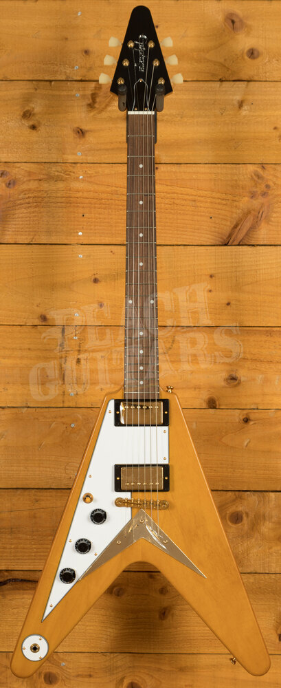 Epiphone 1958 Korina Flying V | Aged Natural - White Pickguard *Left ...