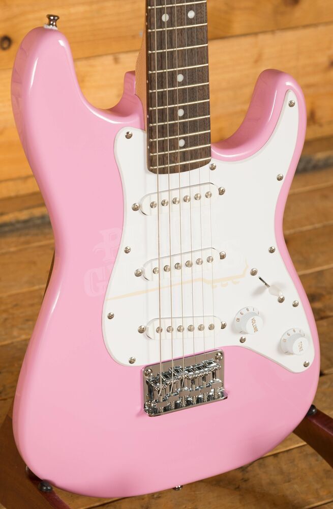 Squier Mini Strat Laurel Shell Pink - Peach Guitars