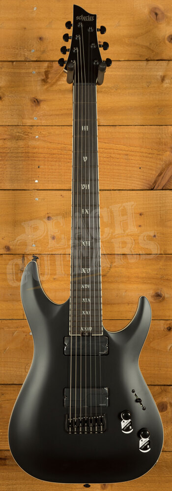 Schecter C-7 SLS Elite Evil Twin | 7-String - Satin Black