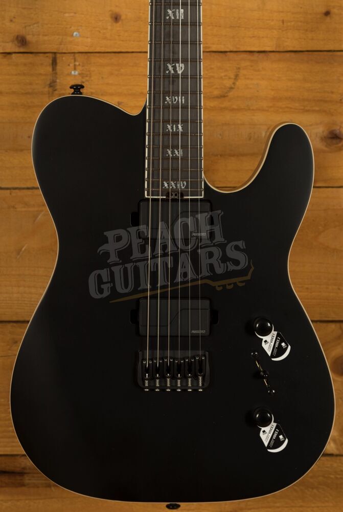 Schecter PT SLS Elite "Evil Twin" Satin Black - Peach Guitars