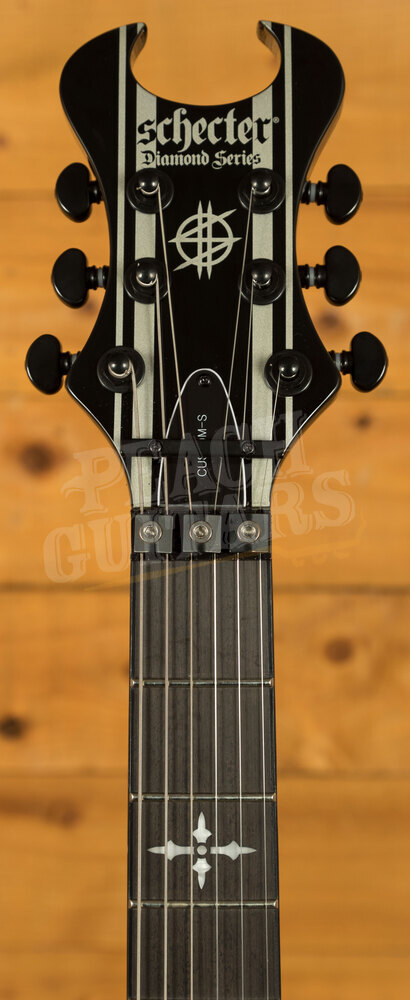 Schecter Synyster Custom-S | Gloss Black w/Silver Pinstripes