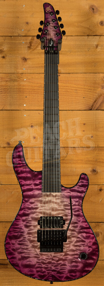 Mayones Regius PRO 7 Transparent Natural Fade Purple Burst Out Gloss