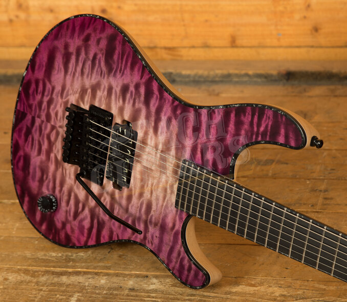 Mayones Regius PRO 7 Transparent Natural Fade Purple Burst Out Gloss