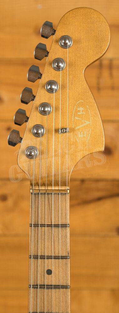 EVH Striped Series '78 Eruption | Maple - White w/Black Stripes Relic