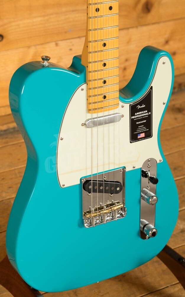 Fender American Professional II Telecaster Miami Blue Maple - Peach Guitars