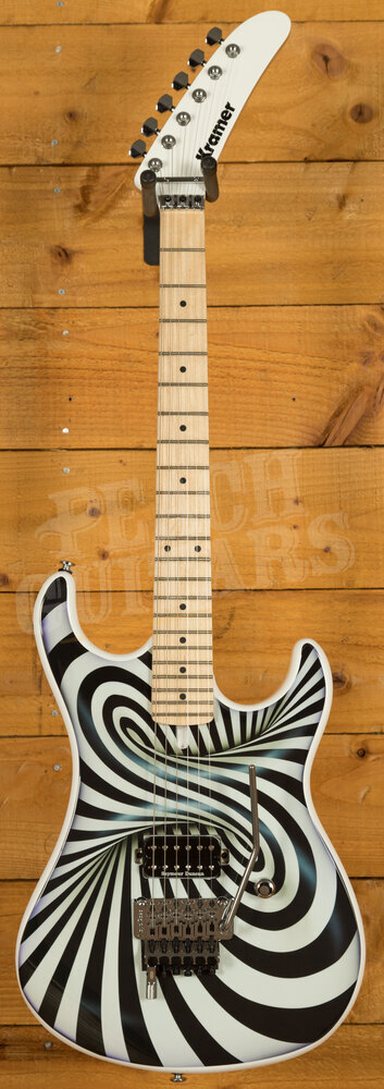 Kramer The 84 Custom Graphics "The Illusionist" 3D Black White Swirl