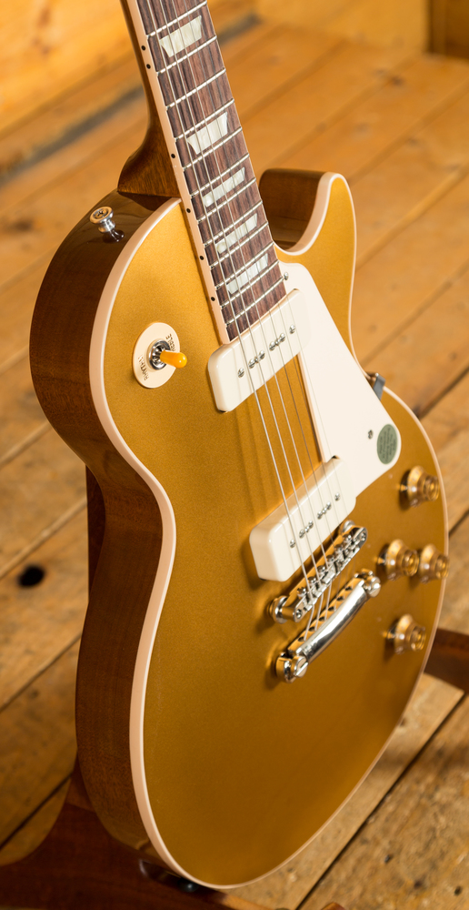 Gibson 2019 Les Paul Std P90 - Gold Top - Peach Guitars