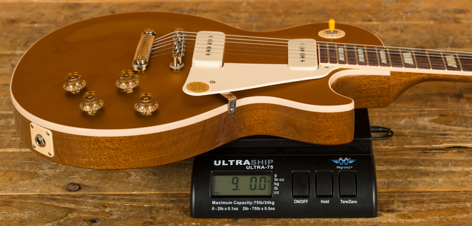 Gibson 2019 Les Paul Std P90 - Gold Top - Peach Guitars