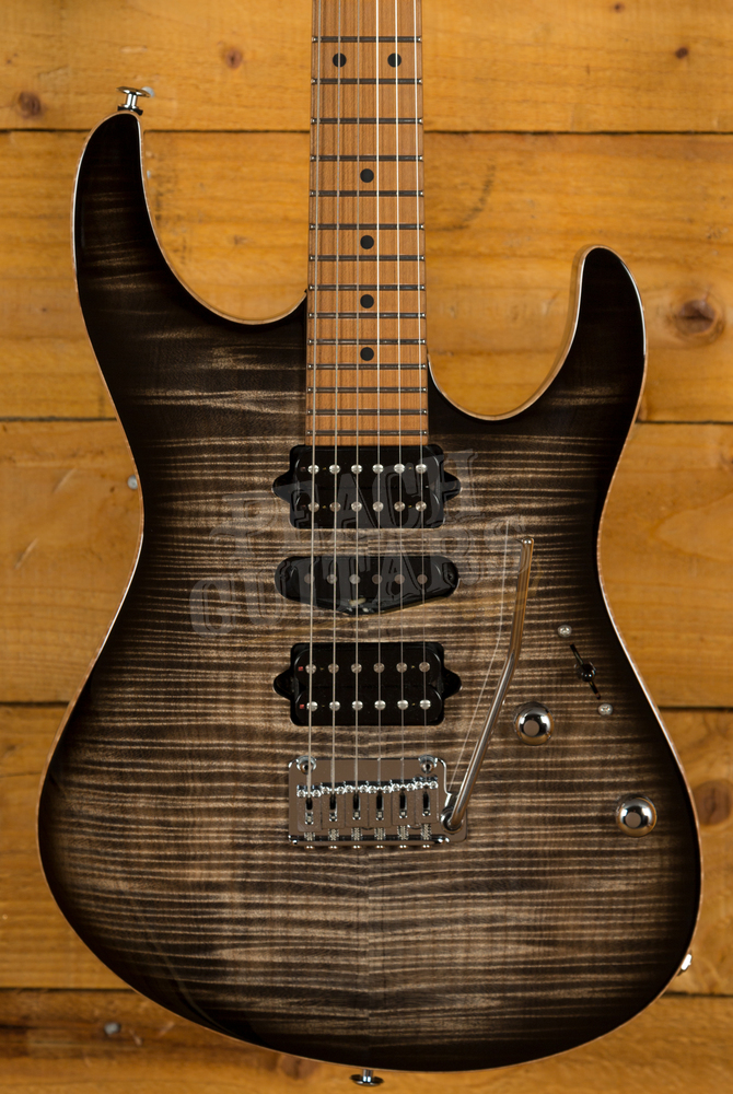 Suhr Modern Plus Trans Charcoal Burst Maple - Peach Guitars