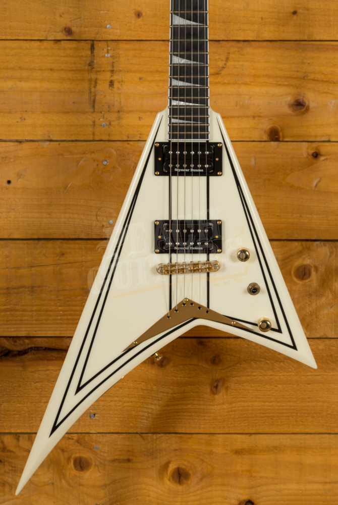 Jackson Pro Series Rhoads RRT-3 | Ebony - Ivory w/Black Pinstripes