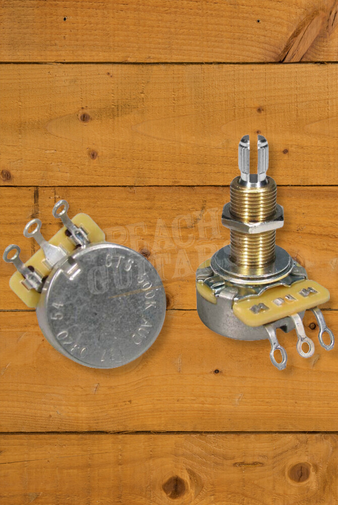 CTS Potentiometer | 500K - Audio Taper - Split Shaft - Long Length - 3/ ...