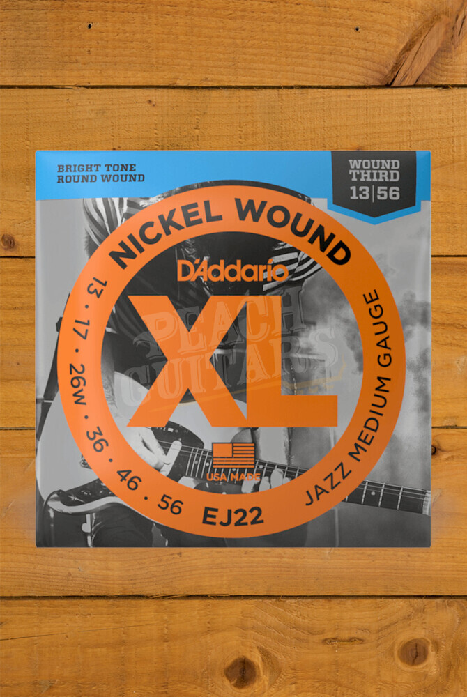 D'Addario Electric Strings | Nickel Wound - Jazz Medium - Wound Third ...