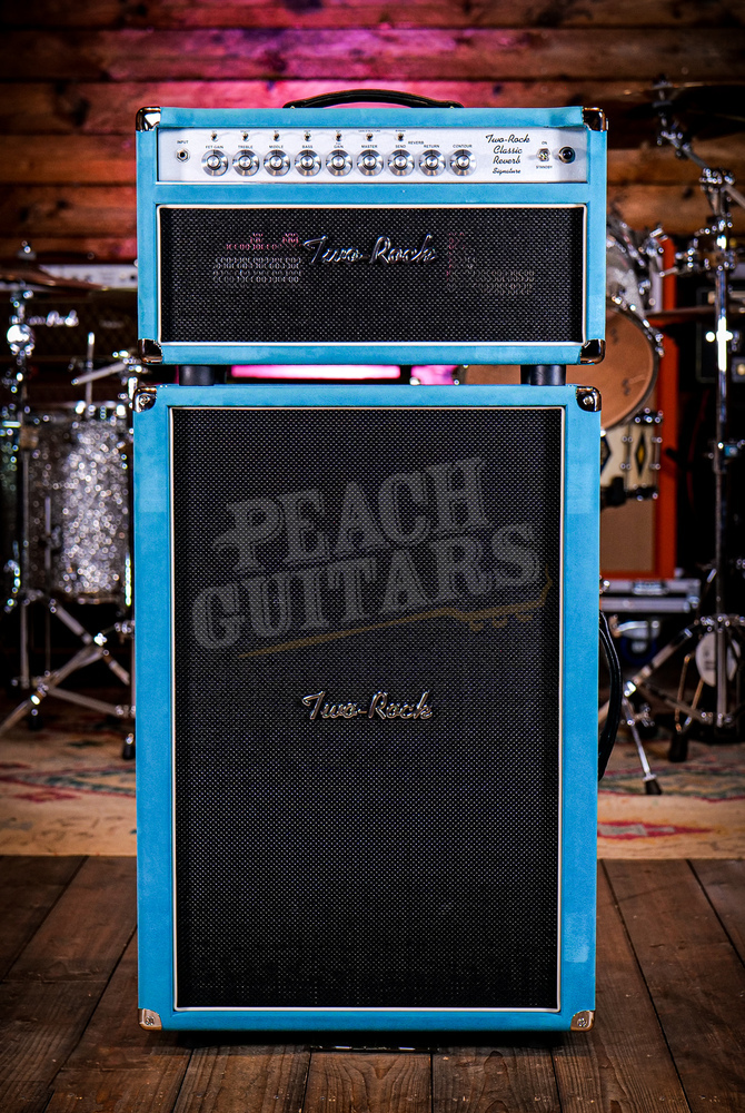 Two Rock Classic Reverb Signature 50 Watt Head & 2x12 Cab - Teal Suede