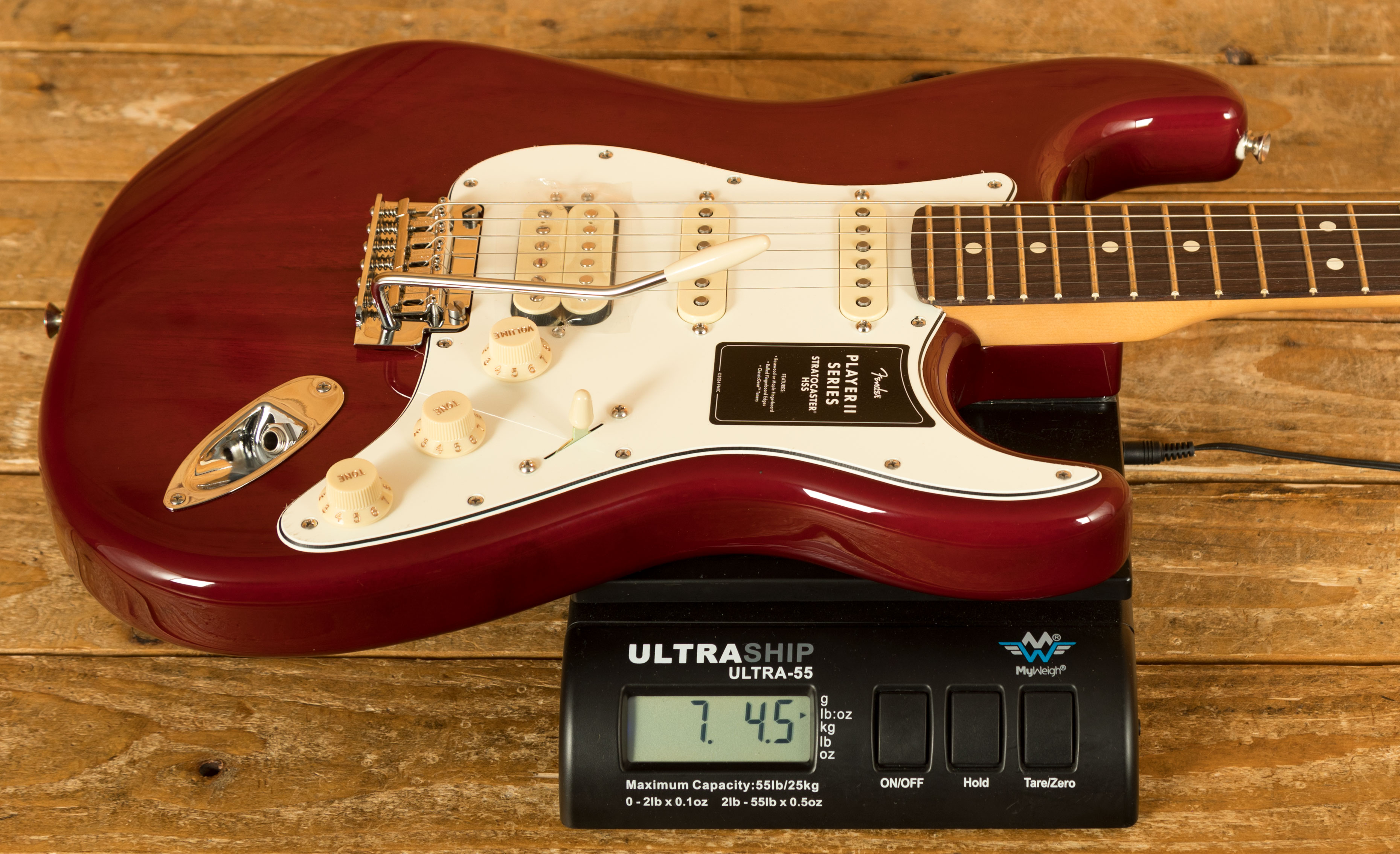 Fender Player II Stratocaster HSS Chambered | Transparent Cherry Burst