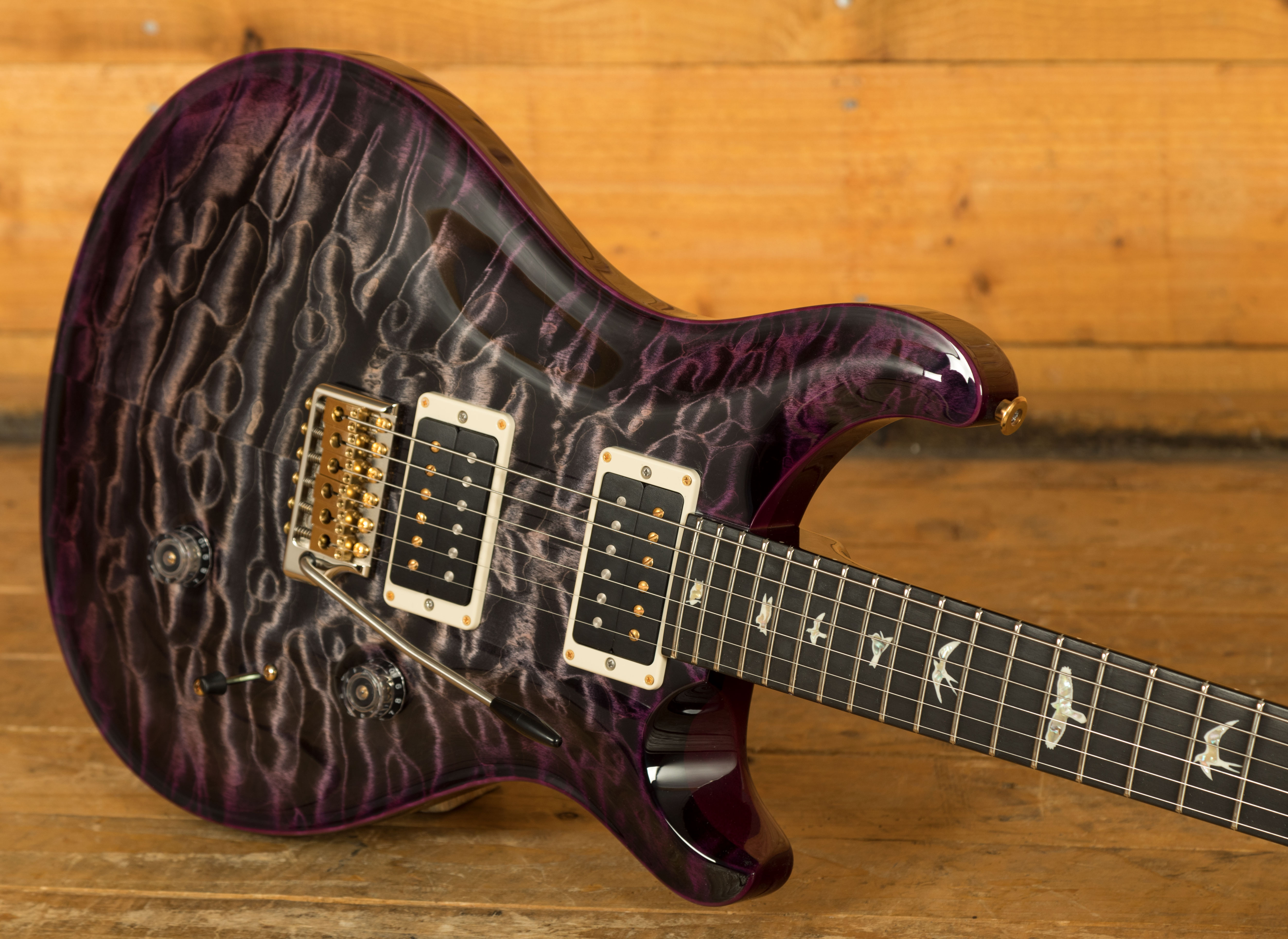 PRS Custom 24 Flame Maple Neck 10 Top Pattern Thin Ebony Custom Colour