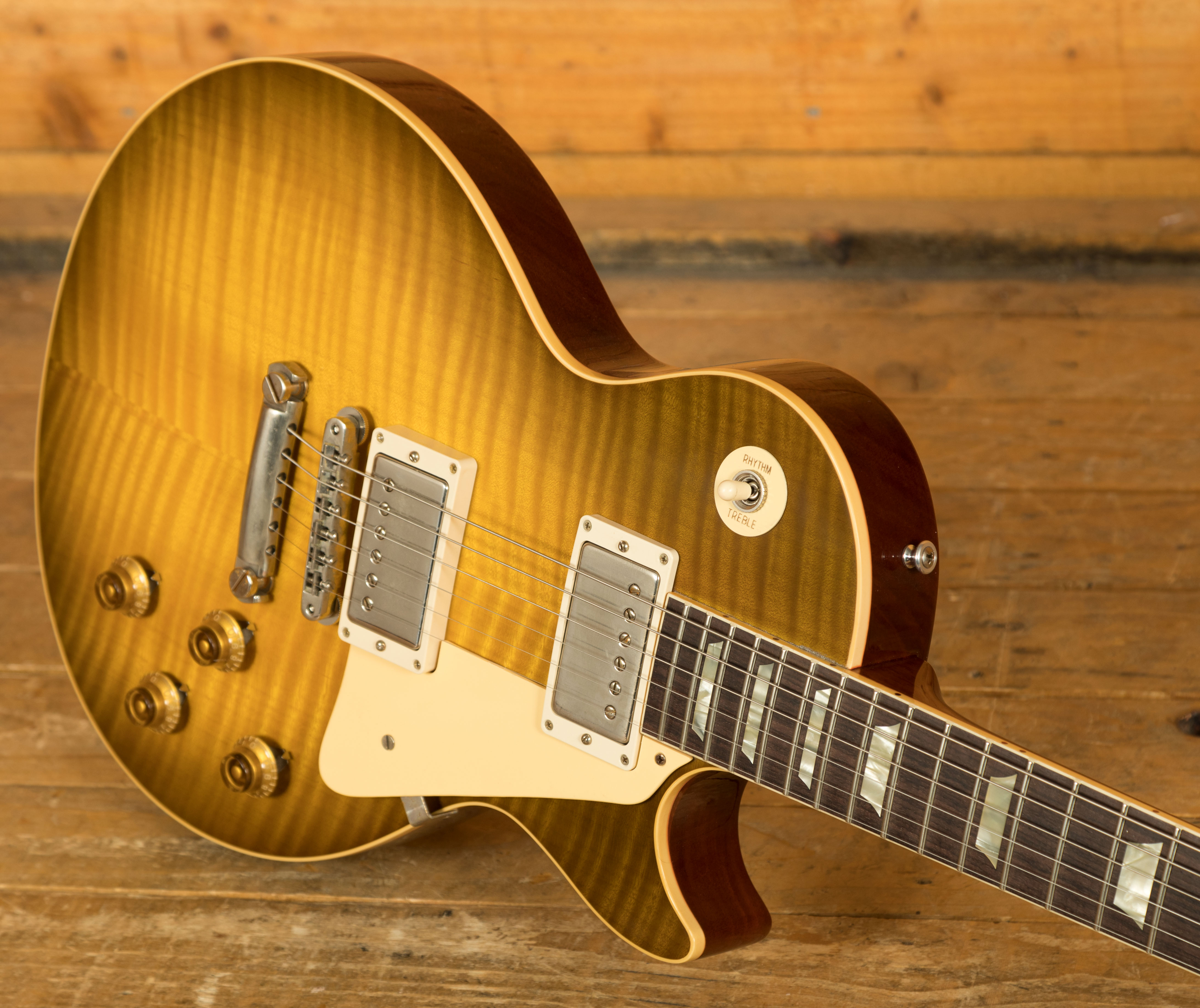 Gibson Custom '59 Les Paul Standard HP Top Green Lemon Fade VOS