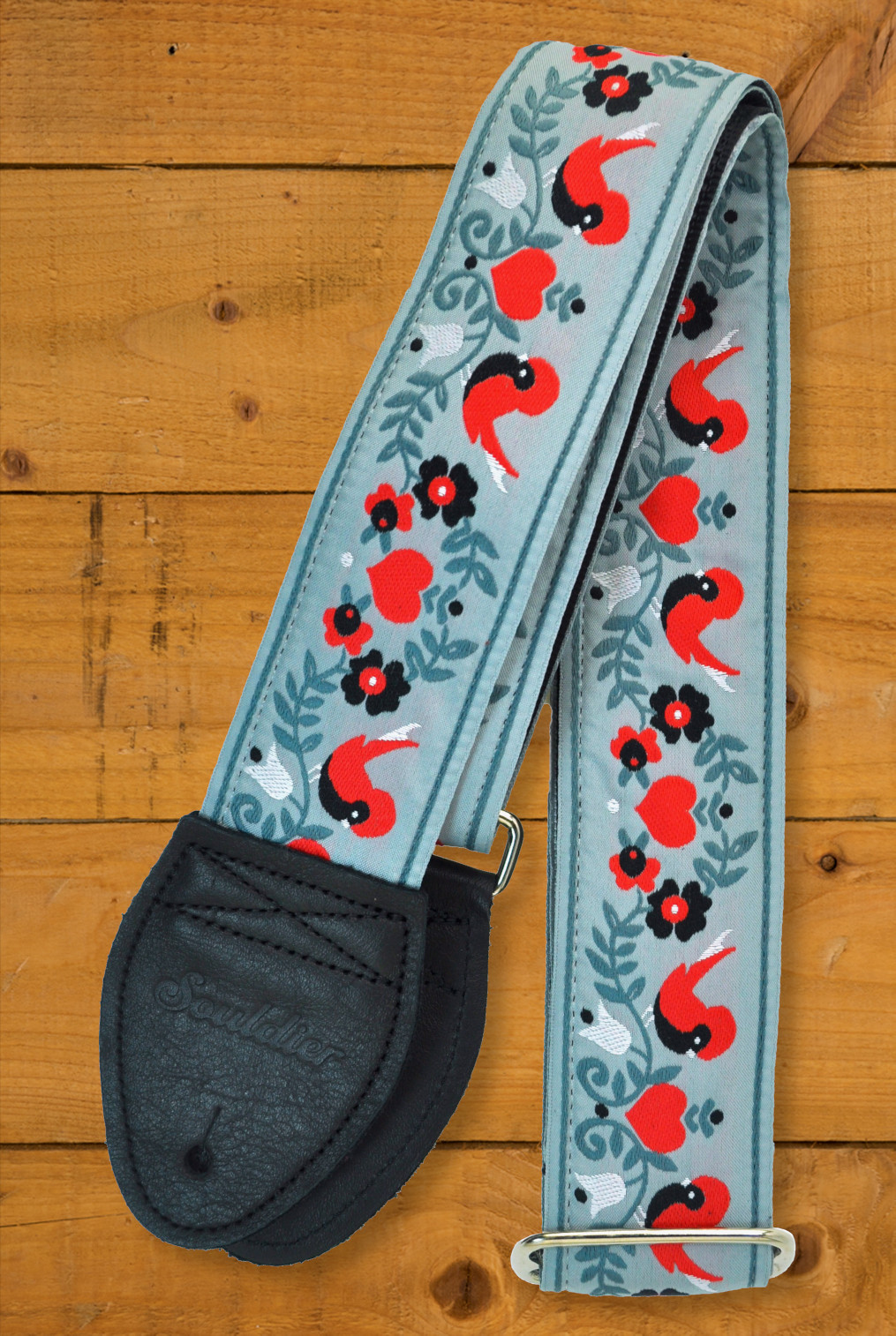 Souldier Classic Guitar Straps | Lovebirds - Grey
